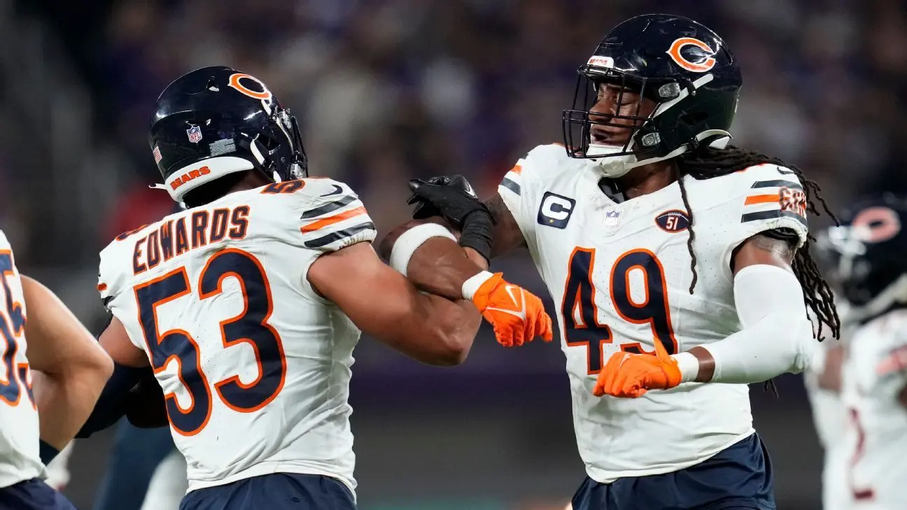 Bears: Bajas Clave en LB vs Steelers, Edwards, Edmunds y Sewell Fuera ...